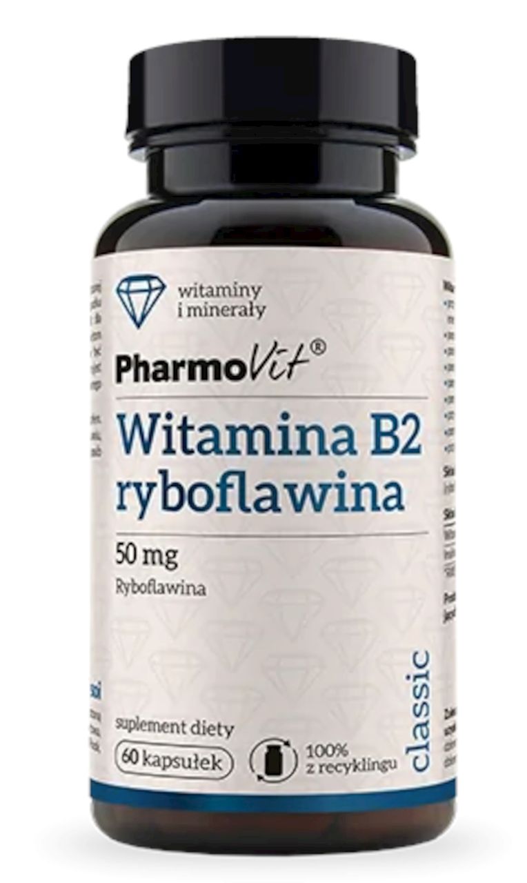 WITAMINA B2 (50 mg) BEZGLUTENOWA 60 KAPSUŁEK - PHARMOVIT (CLASSIC ...