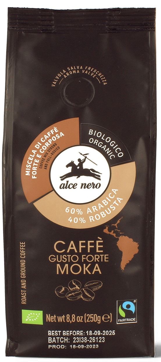 Kawa Mielona Arabica Robusta Strong Fair Trade Bio 250 G Alce Nero